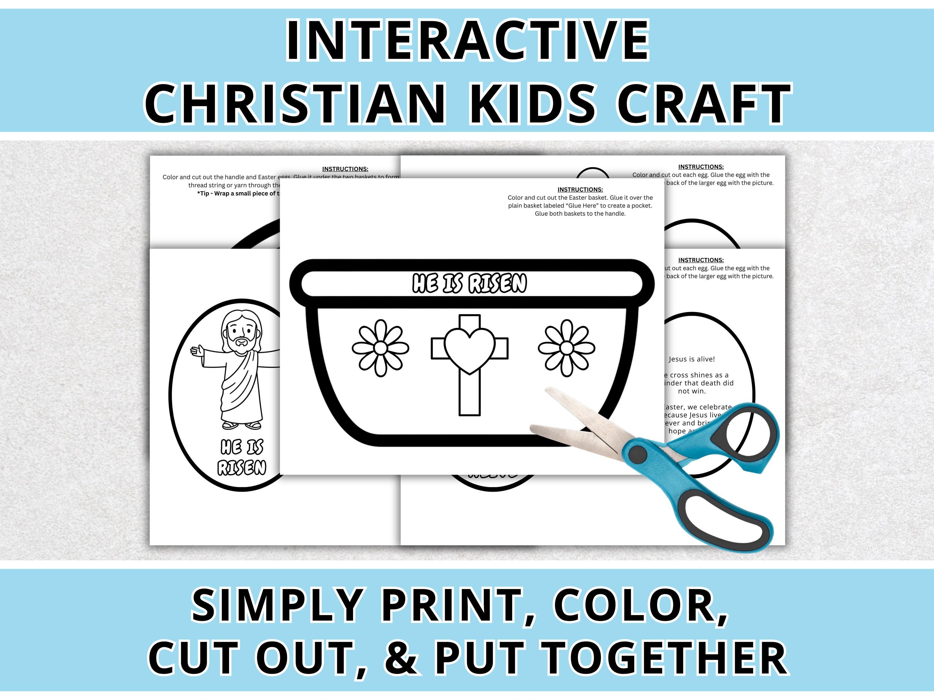 Resurrection Easter Story Bible Craft, Christian Sunday School Craft ...