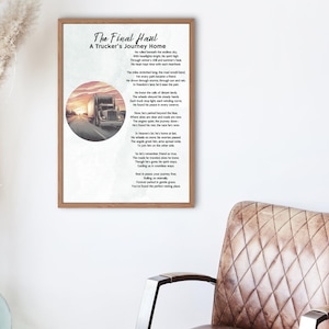 Semi Truck Driver Memorial Poem for Commercial Truck Driver Operator ...