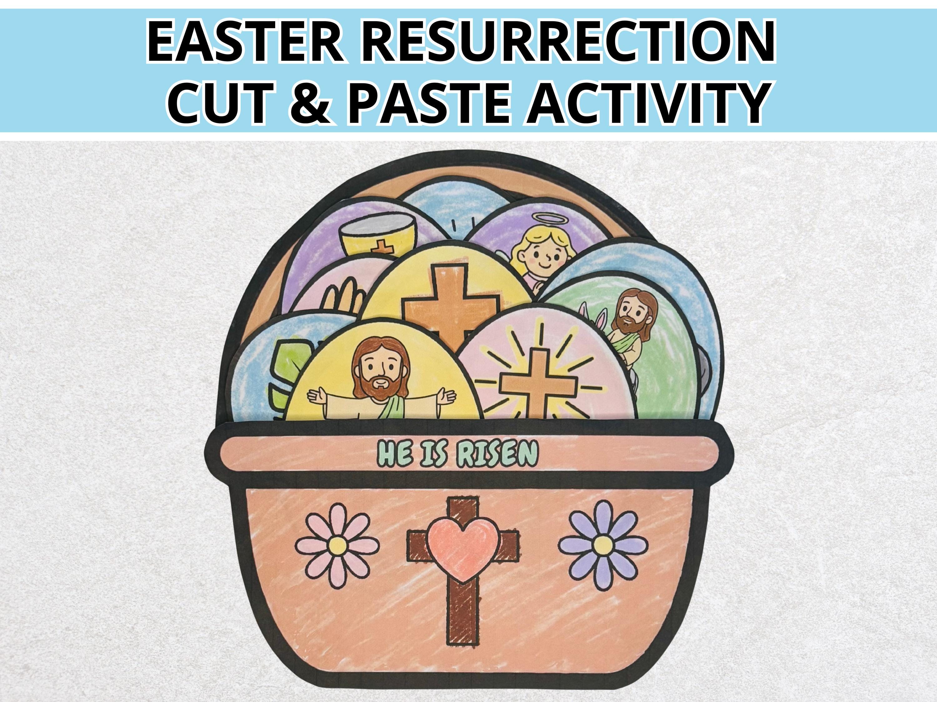 Resurrection Easter Story Bible Craft, Christian Sunday School Craft ...
