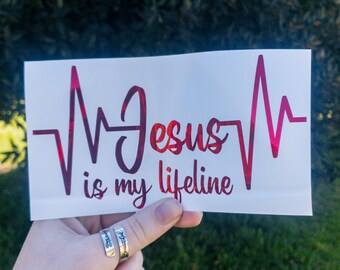 Jesus is My Lifeline Decal - Etsy