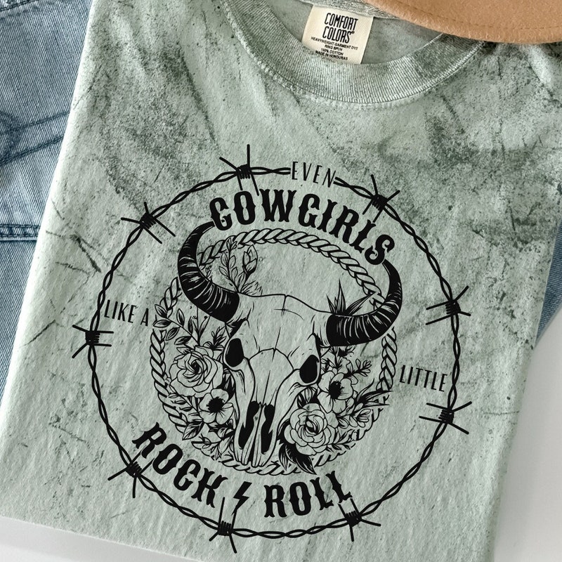 Rock and Roll Cowgirl Art - Etsy
