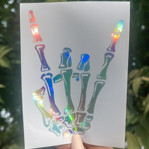 Rock on Decal Skeleton Hand Decal Birthday Gift for Him - Etsy