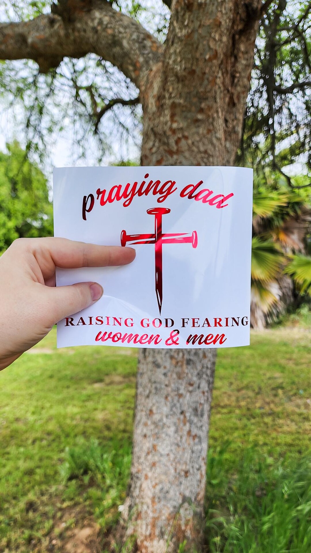 Praying Dad Sticker, Dad Car Decal, Father's Day Gift, New Dad Gift ...