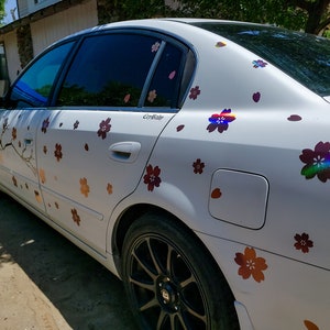 Cherry Blossom Decal, Holographic Car Decal, Sakura Car Decal, Flower ...