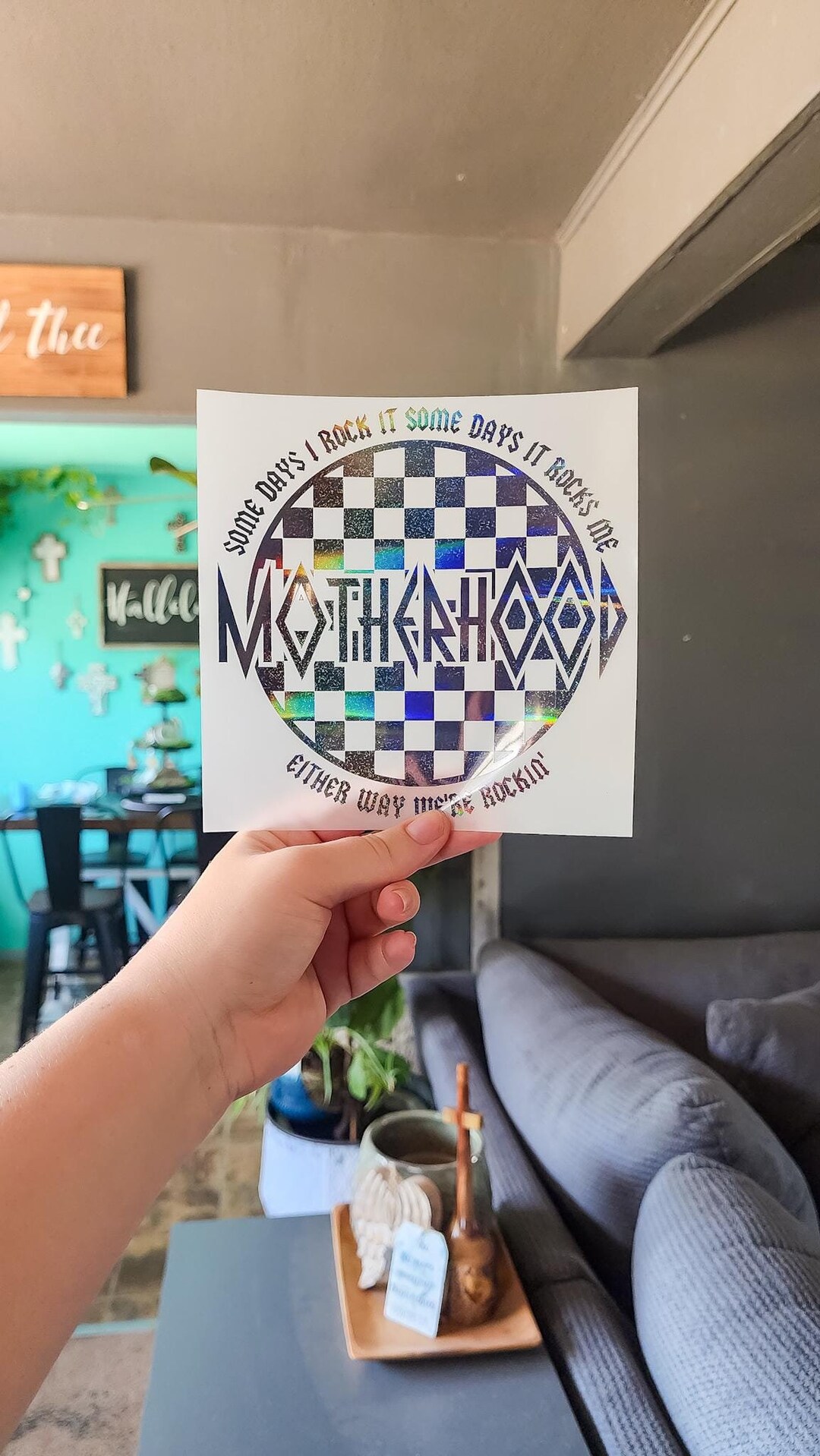Some Days I Rock It Motherhood Decal, Holographic, New Mom, Retro, Mom ...