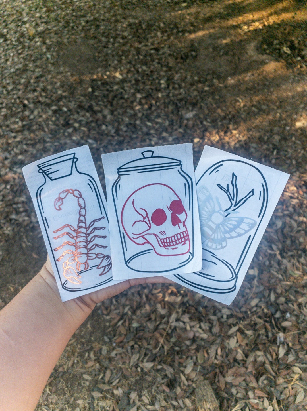 Specimen Jar Decal, Skull Decal, Holographic Car Decal, Spooky Stickers ...