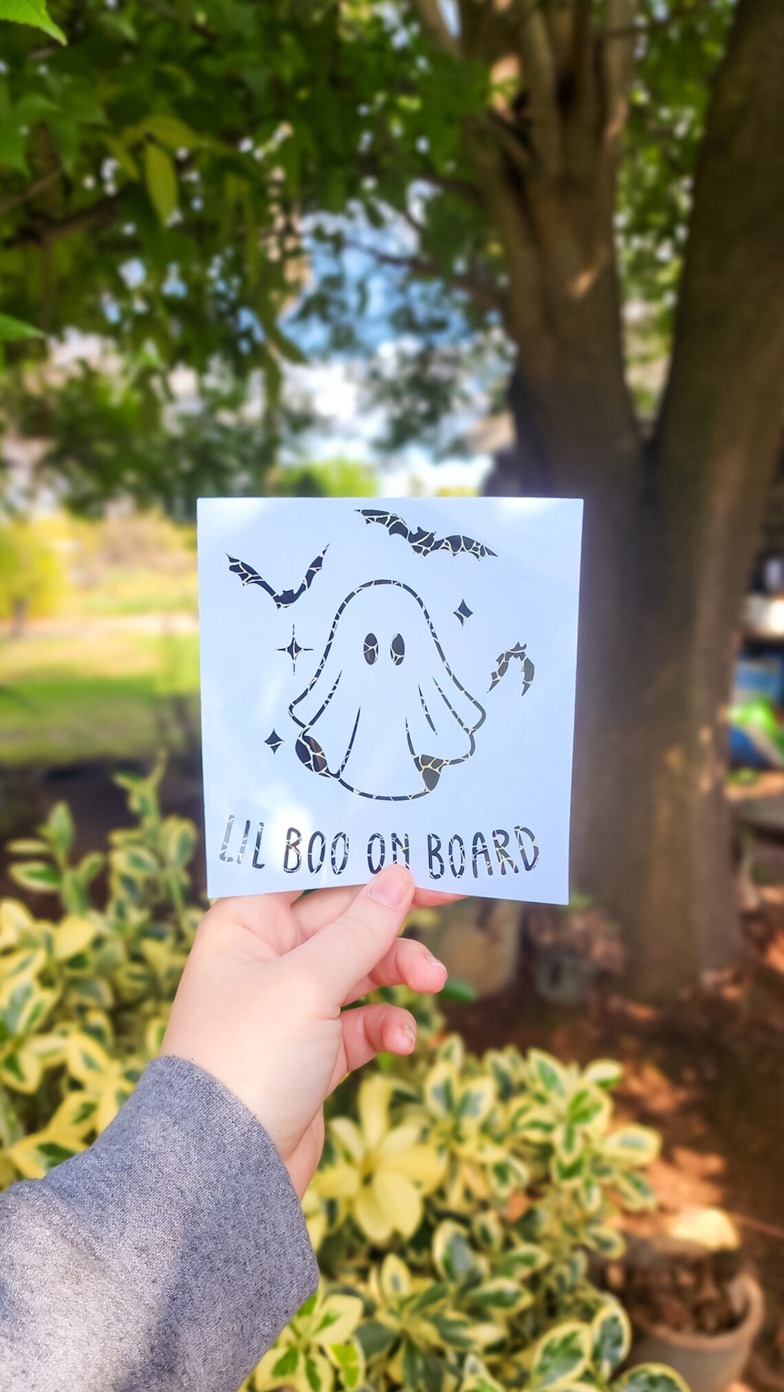Baby on Board Decal, Lil Boo on Board Car Decal, Holographic, Cute ...