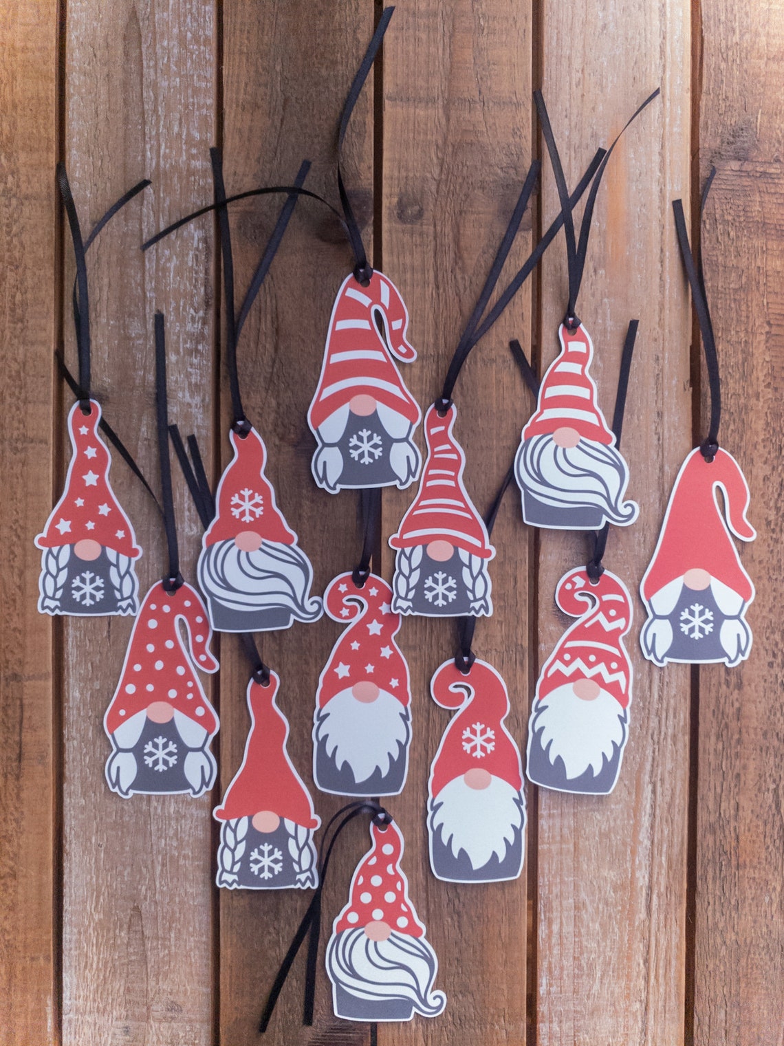 Christmas Gift Tags Holiday Gnome Tags Present Name Tags - Etsy