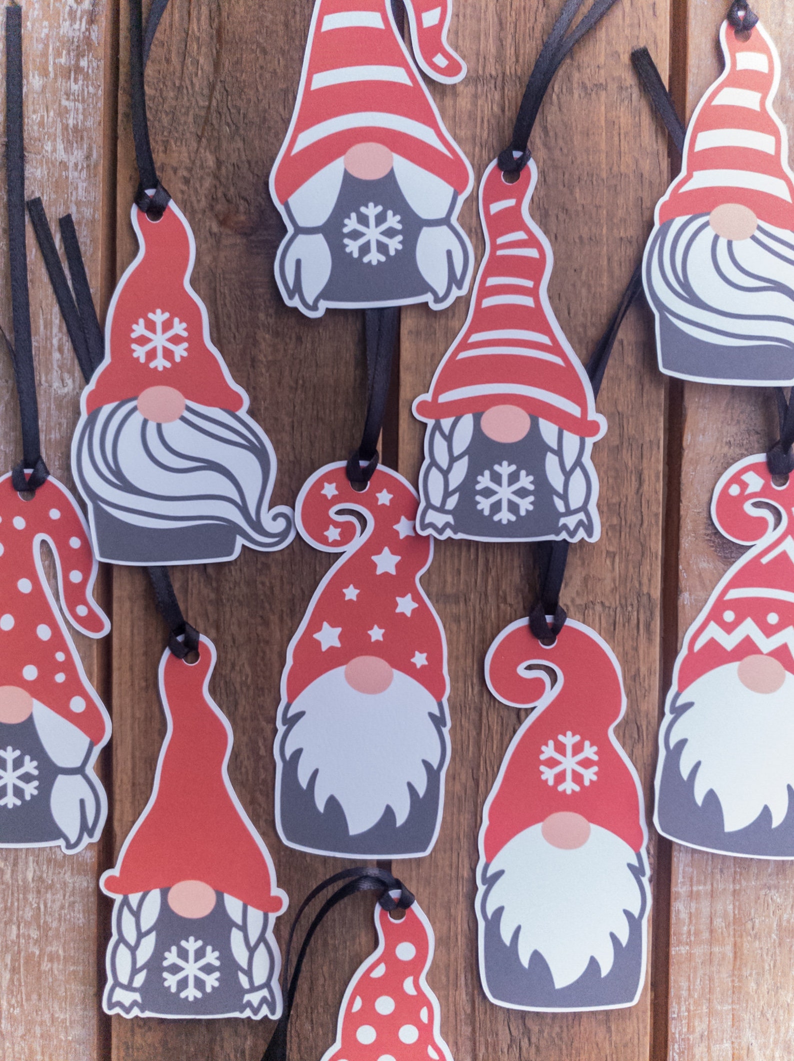 Christmas Gift Tags Holiday Gnome Tags Present Name Tags - Etsy