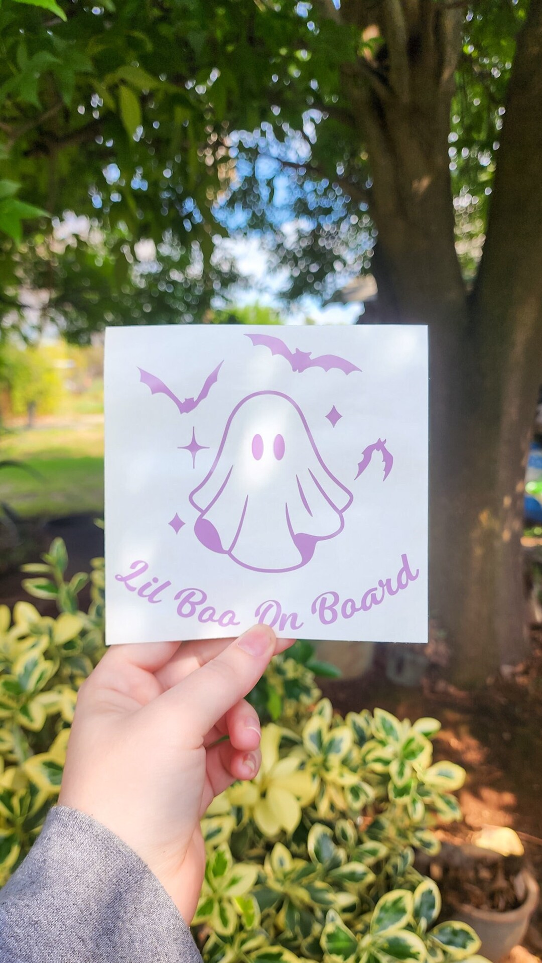 Baby on Board Decal, Lil Boo on Board Car Decal, Holographic, Cute ...