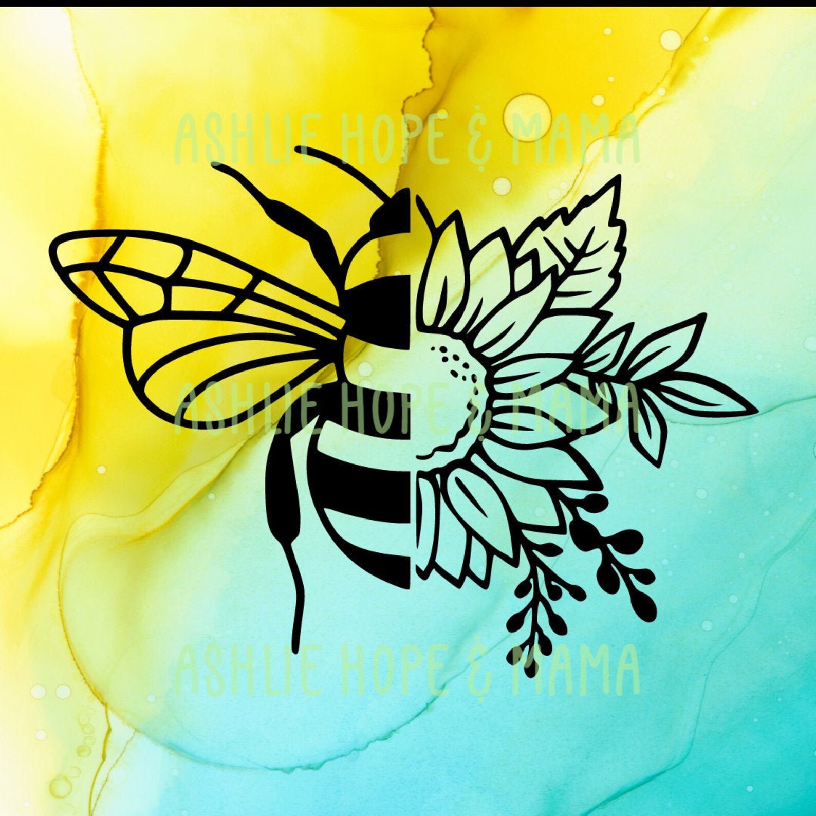 Bee SVG Floral Bee SVG Sunflower Cut File Summer SVG - Etsy