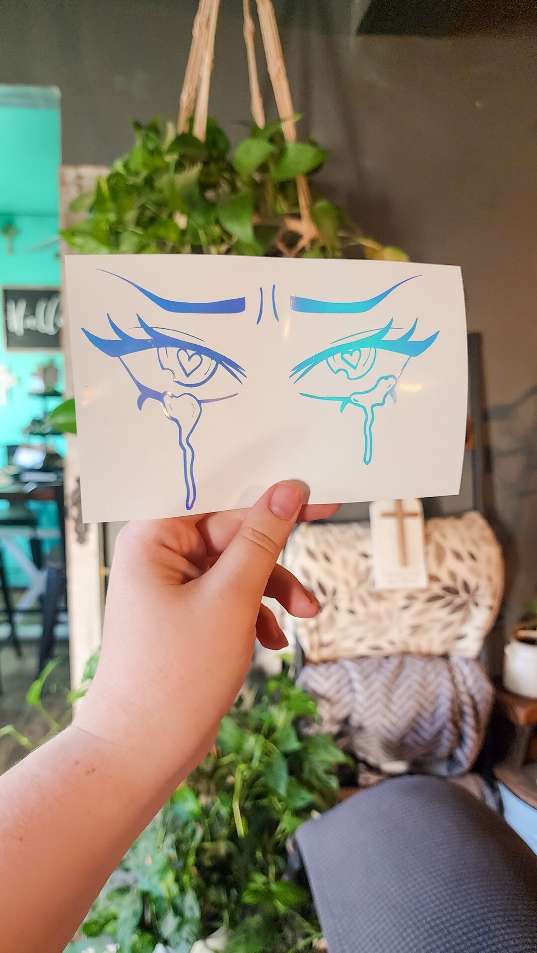 Crying Eyes, Anime Decal, Anime Sticker, Anime Eyes Decal, Laptop Decal ...