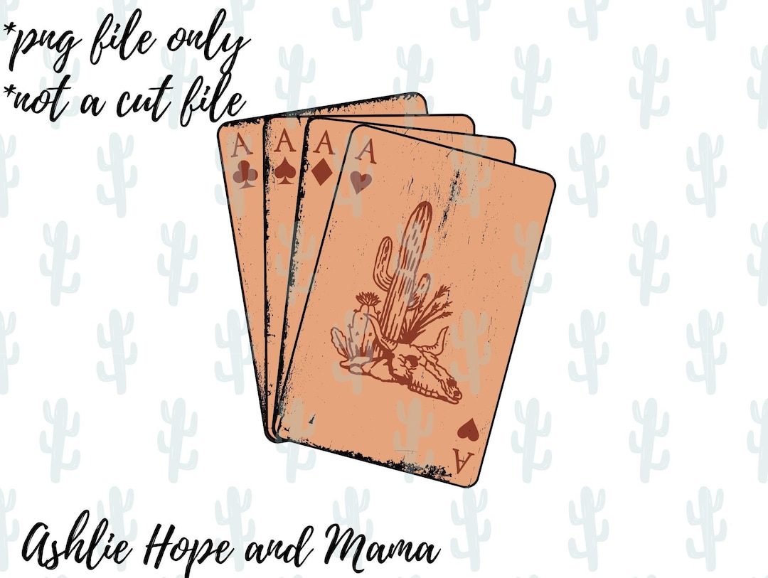 Western Playing Cards PNG, Desert Shirt PNG, Cowboys PNG, Print on ...