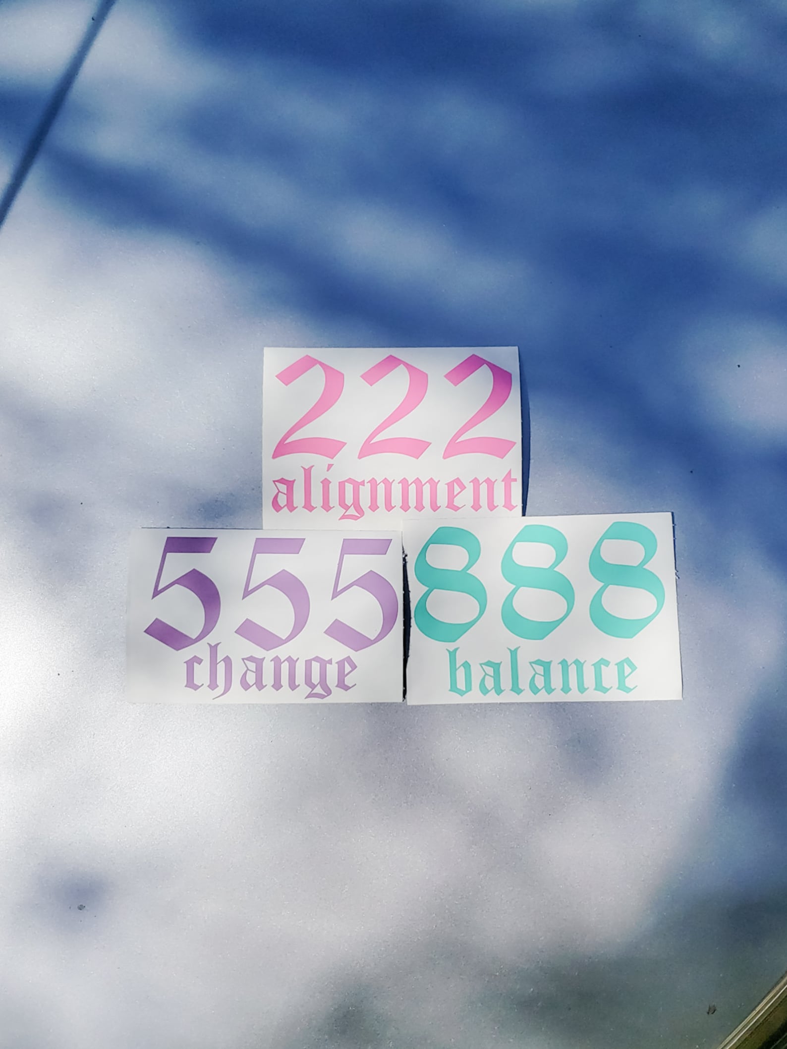 Angel Number Decal, Holographic Car Decal, Laptop Decal, Water Bottle ...