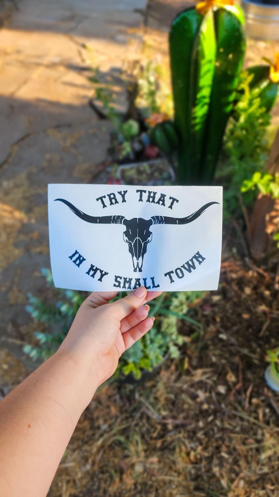 Try That in My Small Town Decal, American Car Decal, American Mama ...