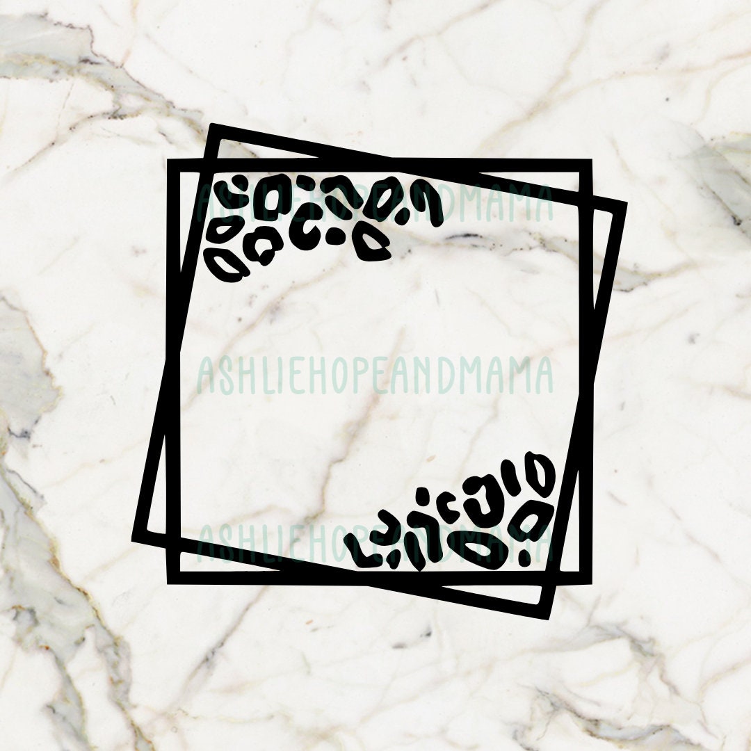 Leopard Print SVG, Leopard Frame SVG, Cheetah Print SVG, Cut File ...