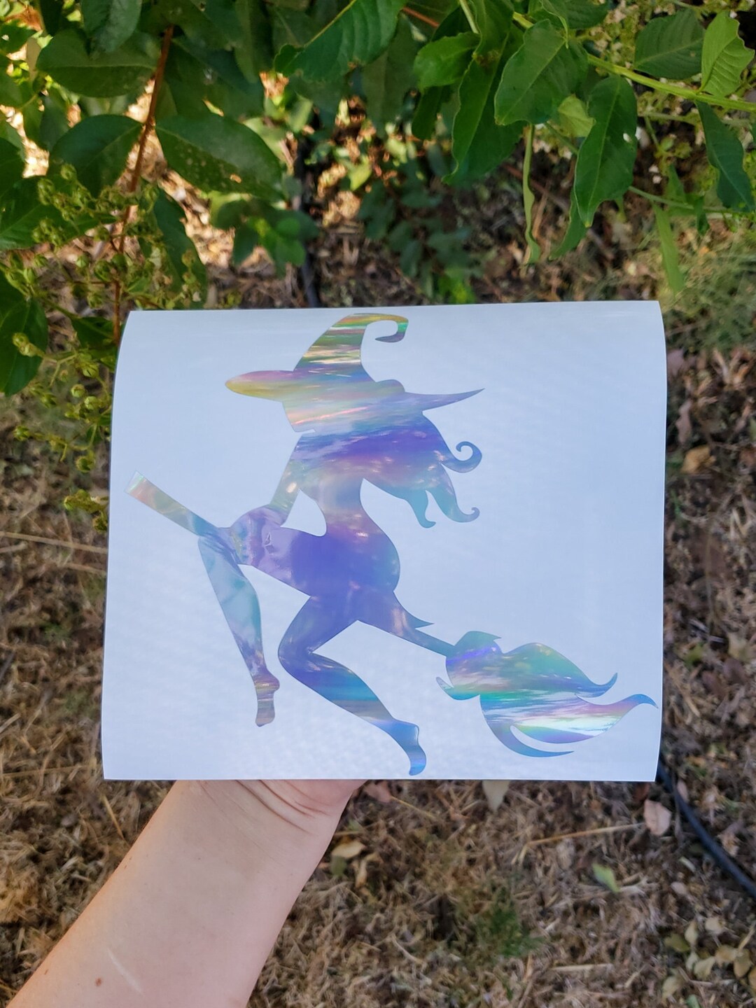 Witch Car Decal, Holographic Car Decal, Cute Spooky Stickers, Pastel ...