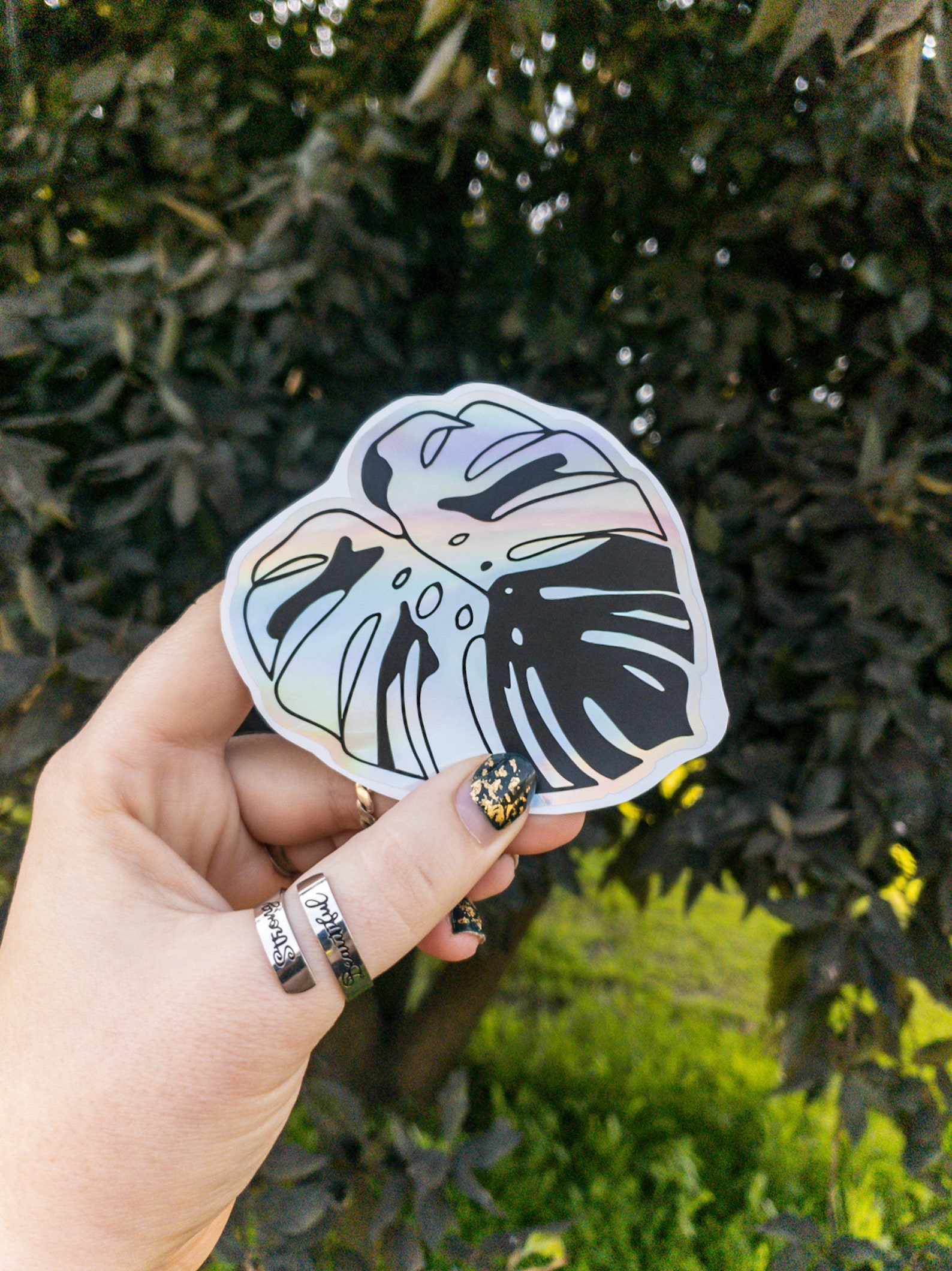 Monstera Leaf Decal Variegated Plant Laptop Stickers | Etsy