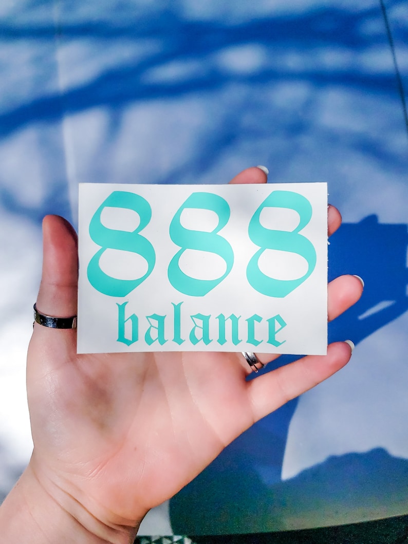 Angel Number Decal, Holographic Car Decal, Laptop Decal, Water Bottle ...