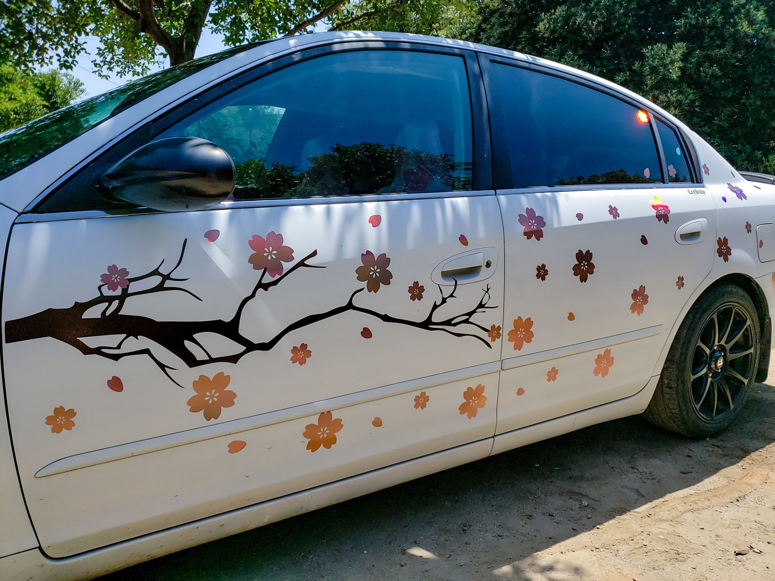 Cherry Blossom Decal Holographic Car Decal Sakura Car Decal - Etsy