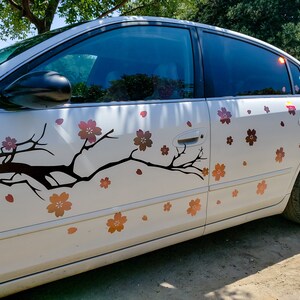 Cherry Blossom Decal, Holographic Car Decal, Sakura Car Decal, Flower ...