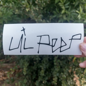 Lil Peep Decal, Lil Peep Signature Decal, Lil Peep Sticker, Laptop ...