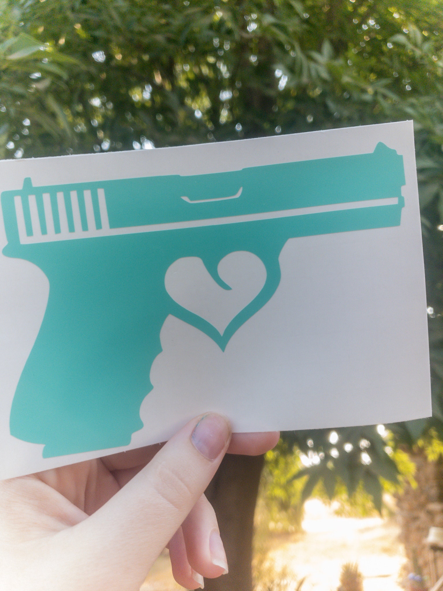 Hand Gun Decal Pistol Decal 2nd Amendment Decal Truck | Etsy
