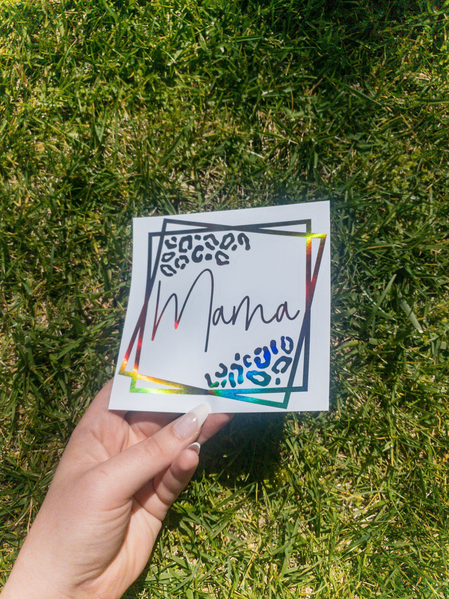 Mama Car Decal Personalized Car Decal Holographic Decal - Etsy