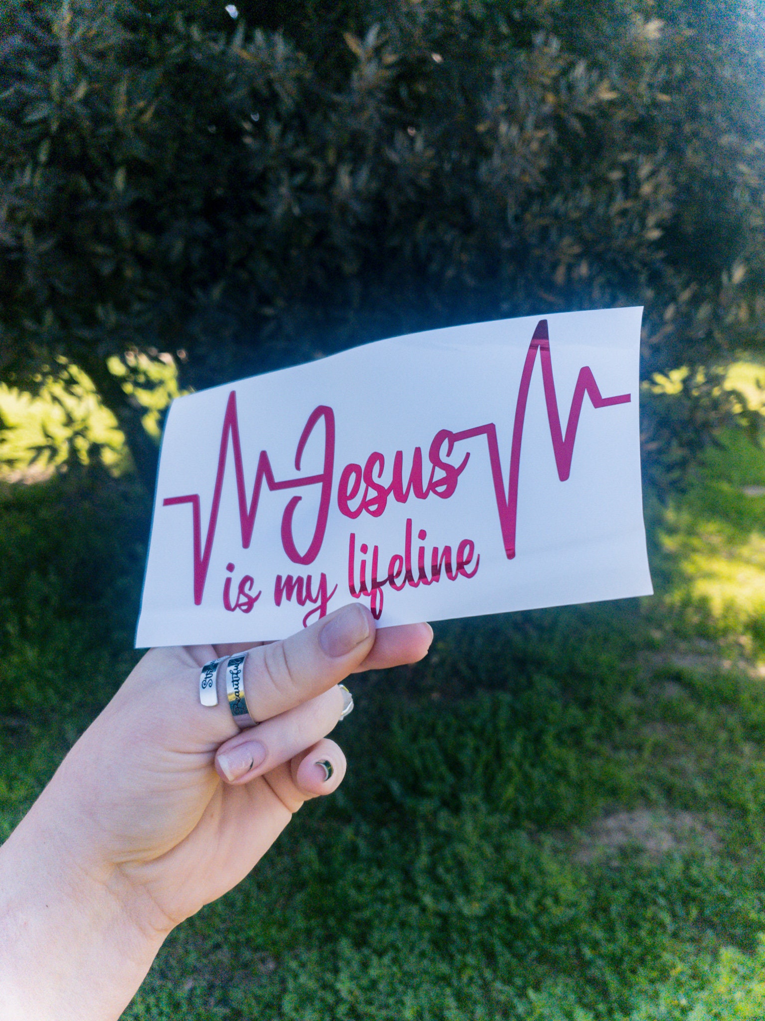 Jesus is My Lifeline Religious Decal for Car Jesus - Etsy