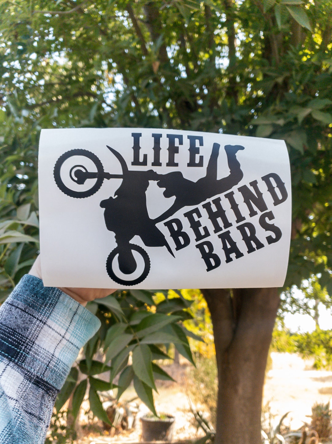 Life Behind Bars Decal, Dirt Bike Decal, Motocross Sticker, Dirt Bike ...