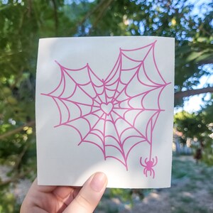 Spider Web Decal, Holographic Car Decal, Cute Spooky Stickers, Pastel ...