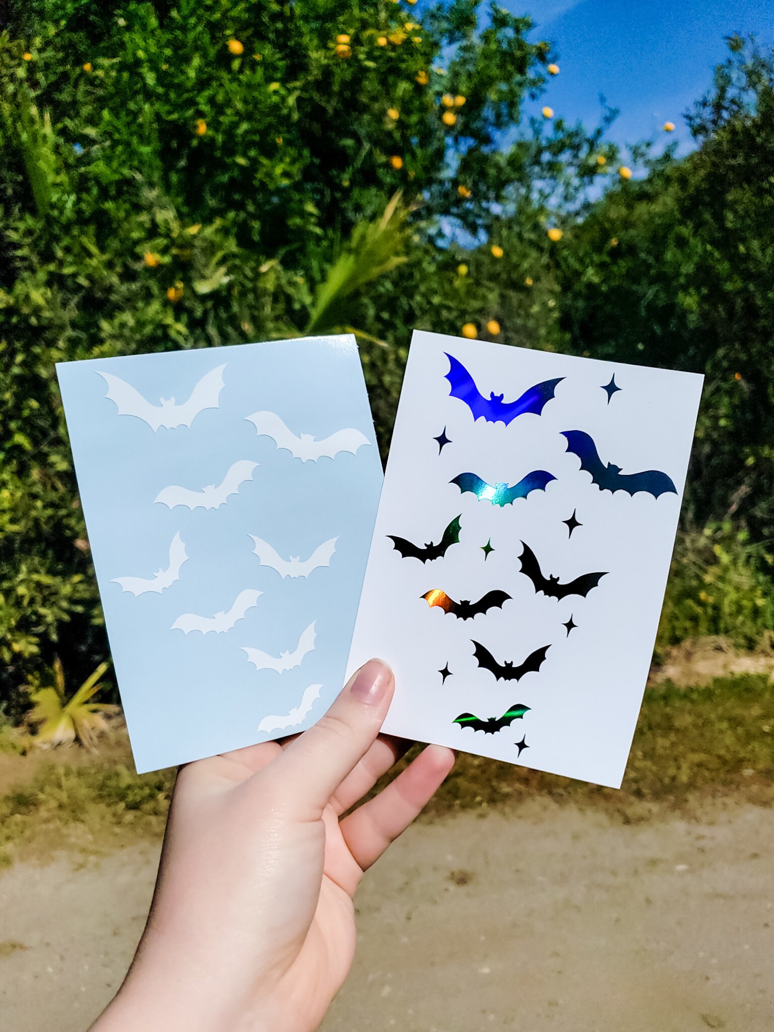 Bat Car Decal Holographic Car Decal Cute Spooky Stickers - Etsy