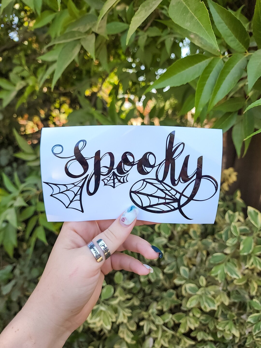 Spooky Decal, Laptop Stickers, Holographic Car Decal, Rainbow Decal ...