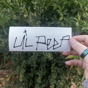 Lil Peep Decal, Lil Peep Signature Decal, Lil Peep Sticker, Laptop ...