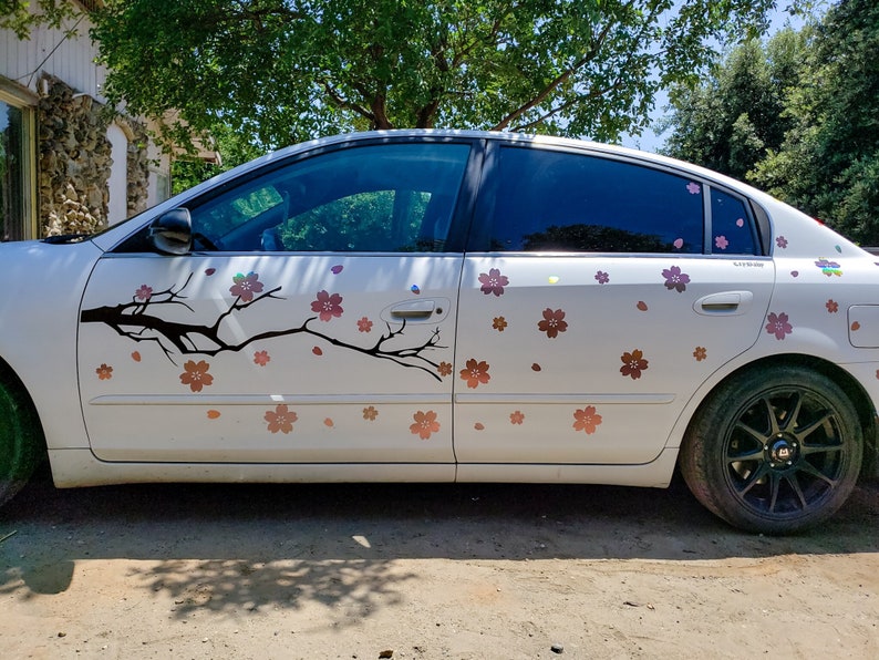 Cherry Blossom Decal Holographic Car Decal Sakura Car Decal - Etsy