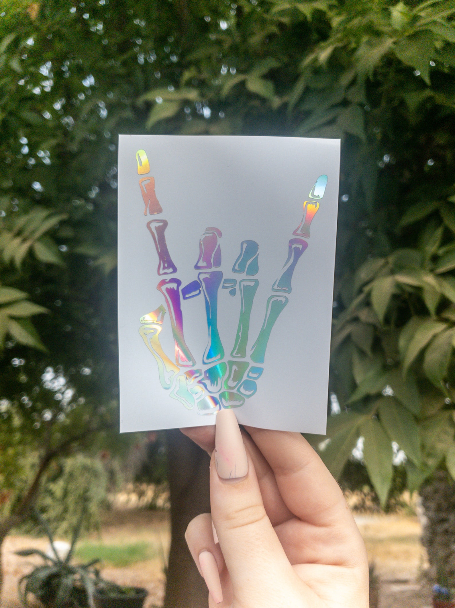 Rock on Decal, Skeleton Hand Decal, Birthday Gift for Him, Best Friend ...