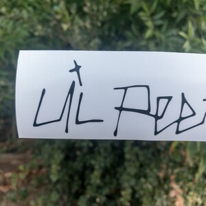 Lil Peep Decal, Lil Peep Signature Decal, Lil Peep Sticker, Laptop ...