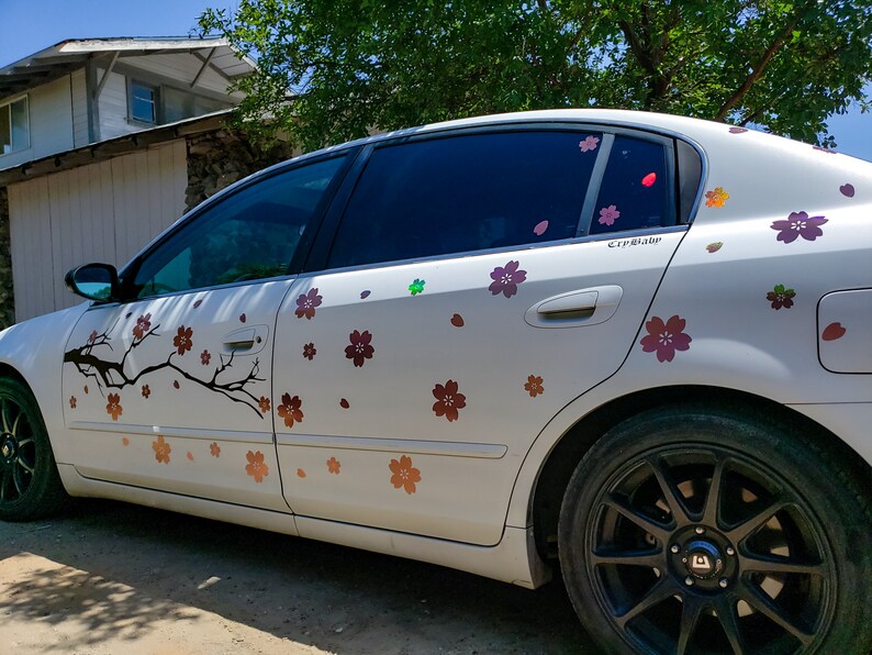 Cherry Blossom Decal Holographic Car Decal Sakura Car Decal - Etsy