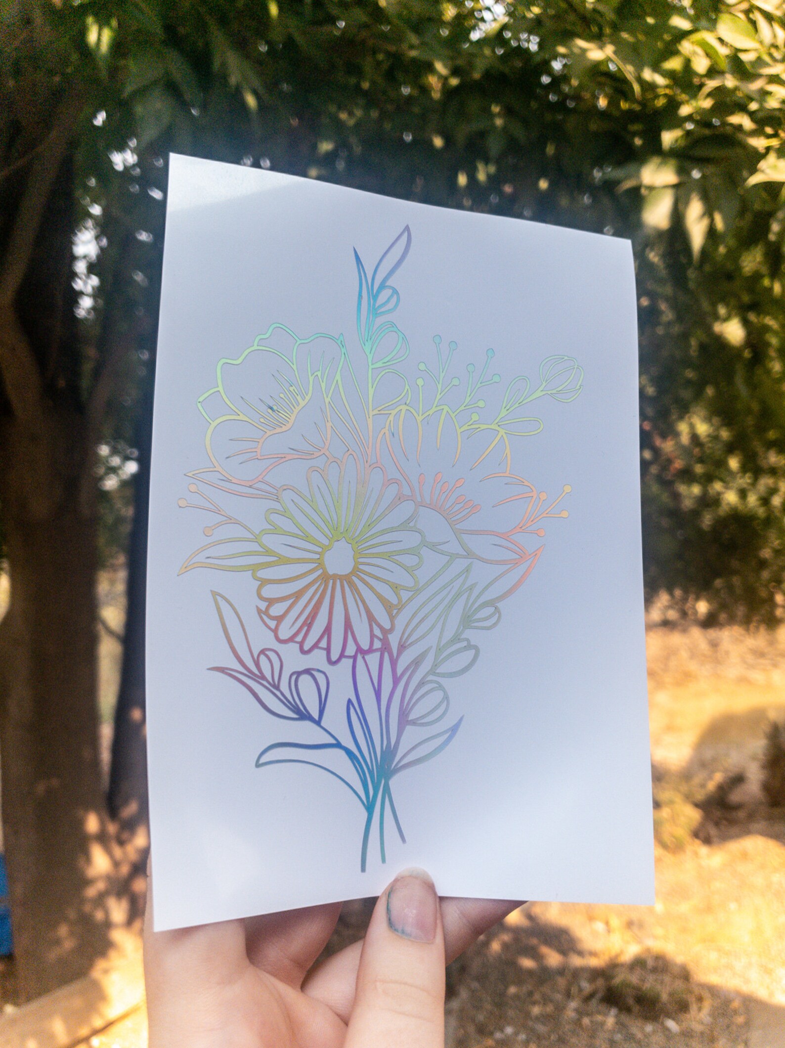 Floral Bouquet Decal Floral Car Decal Wild Flower Decal | Etsy