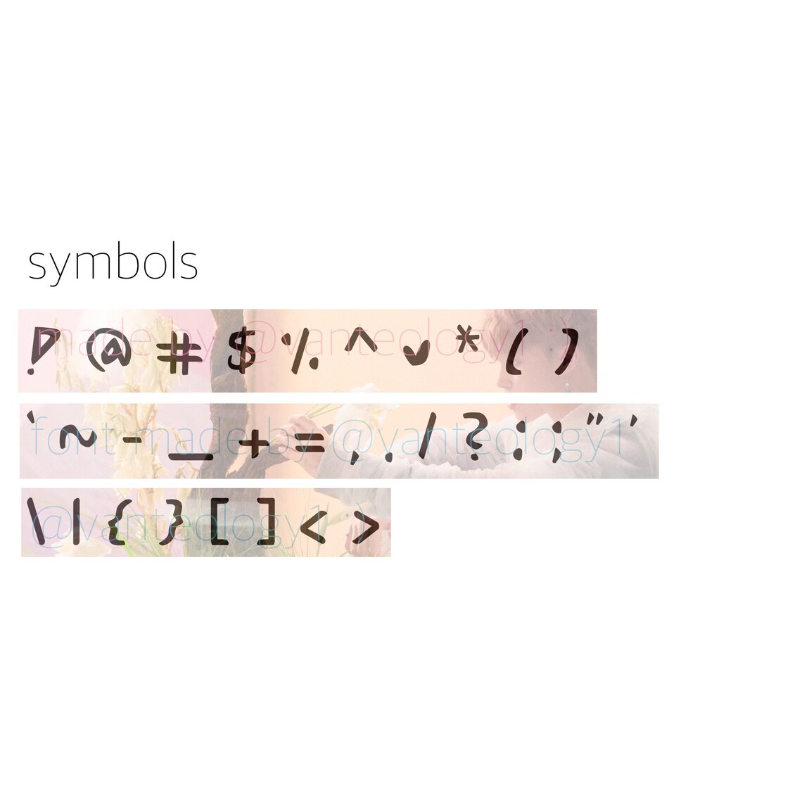 BTS FONT - Jimin's Handwriting (english) - Etsy