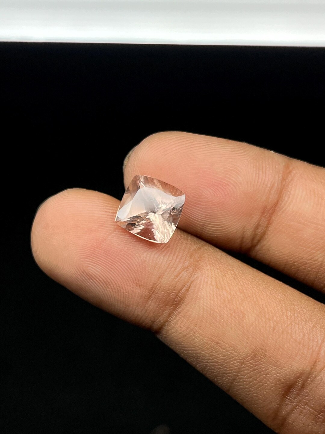 Flawless Peach Morganite 3.70 Ct Round Cut Loose Gemstone , Excellent ...