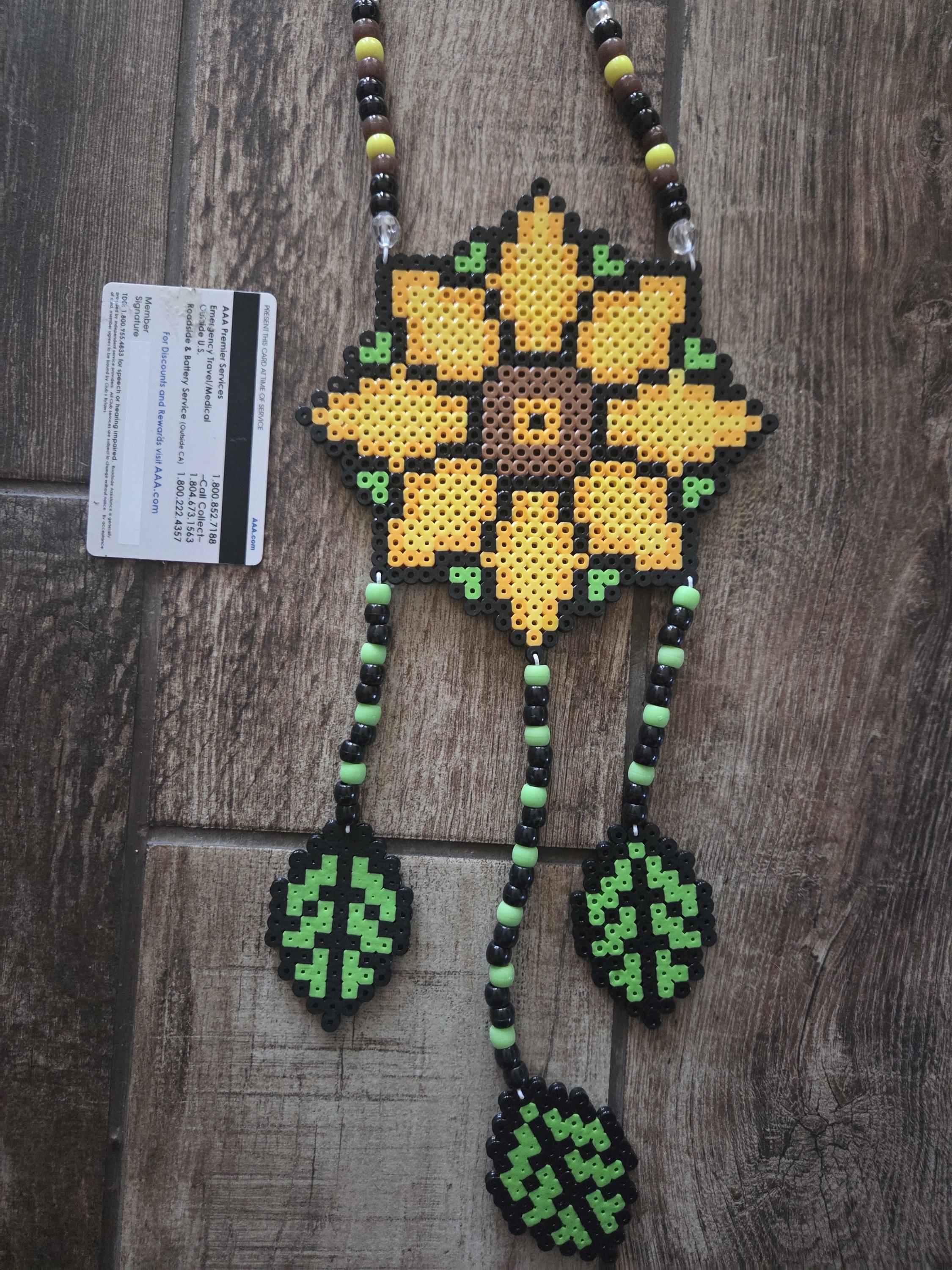 Sunflower Perler Nrcklace - Etsy