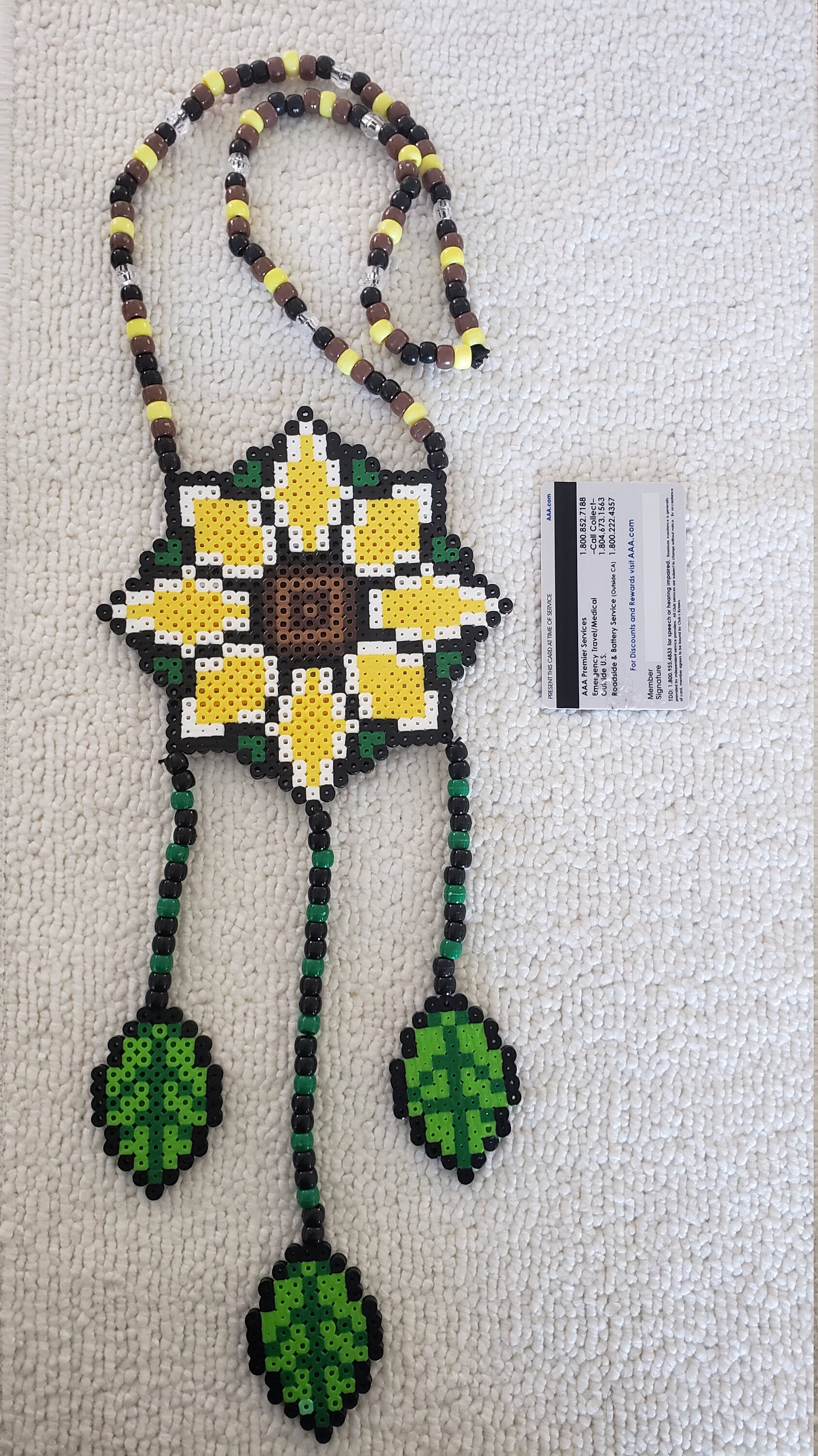 Sunflower Perler Nrcklace - Etsy