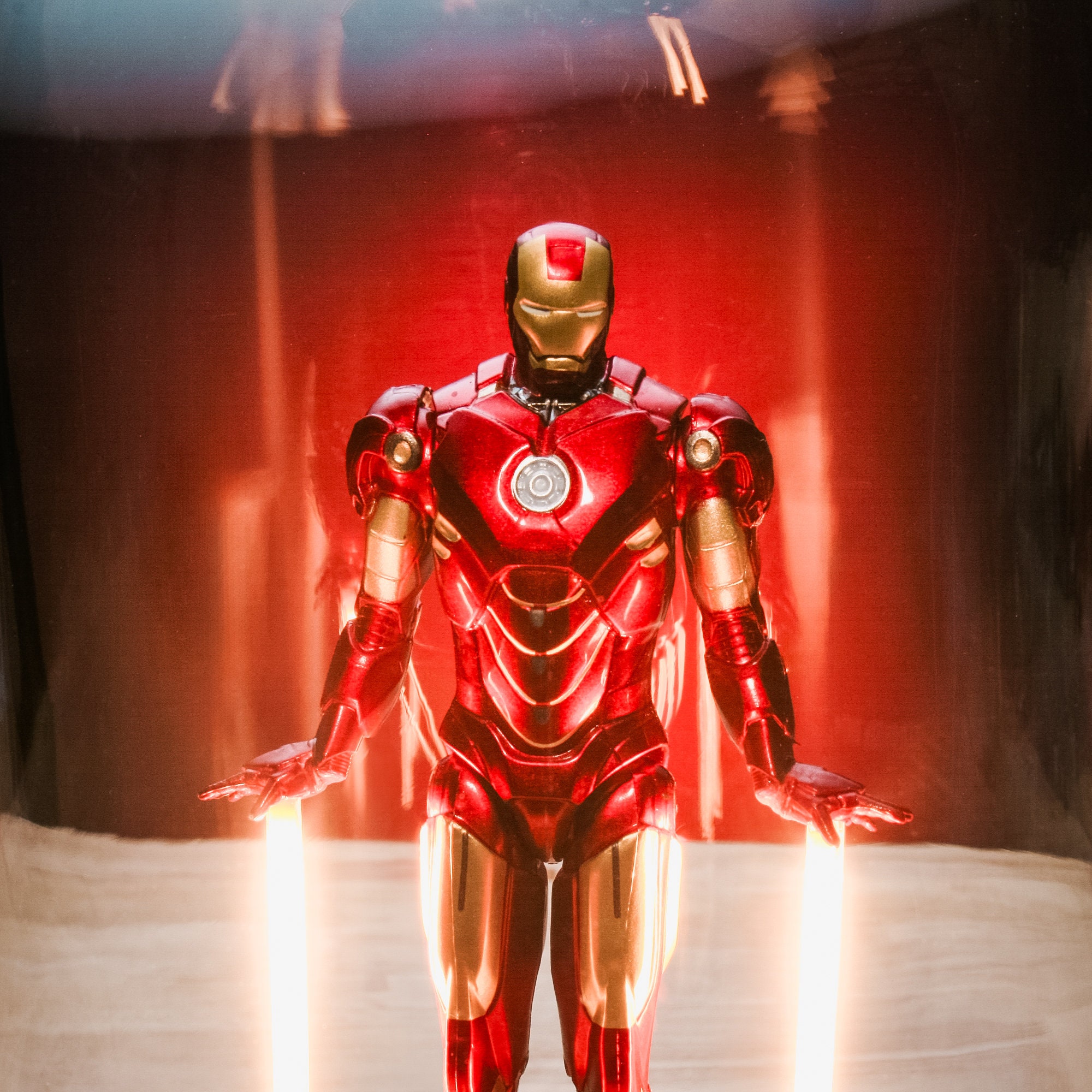 Marvel Iron Man Fly Led Figure Glass Dome - Etsy