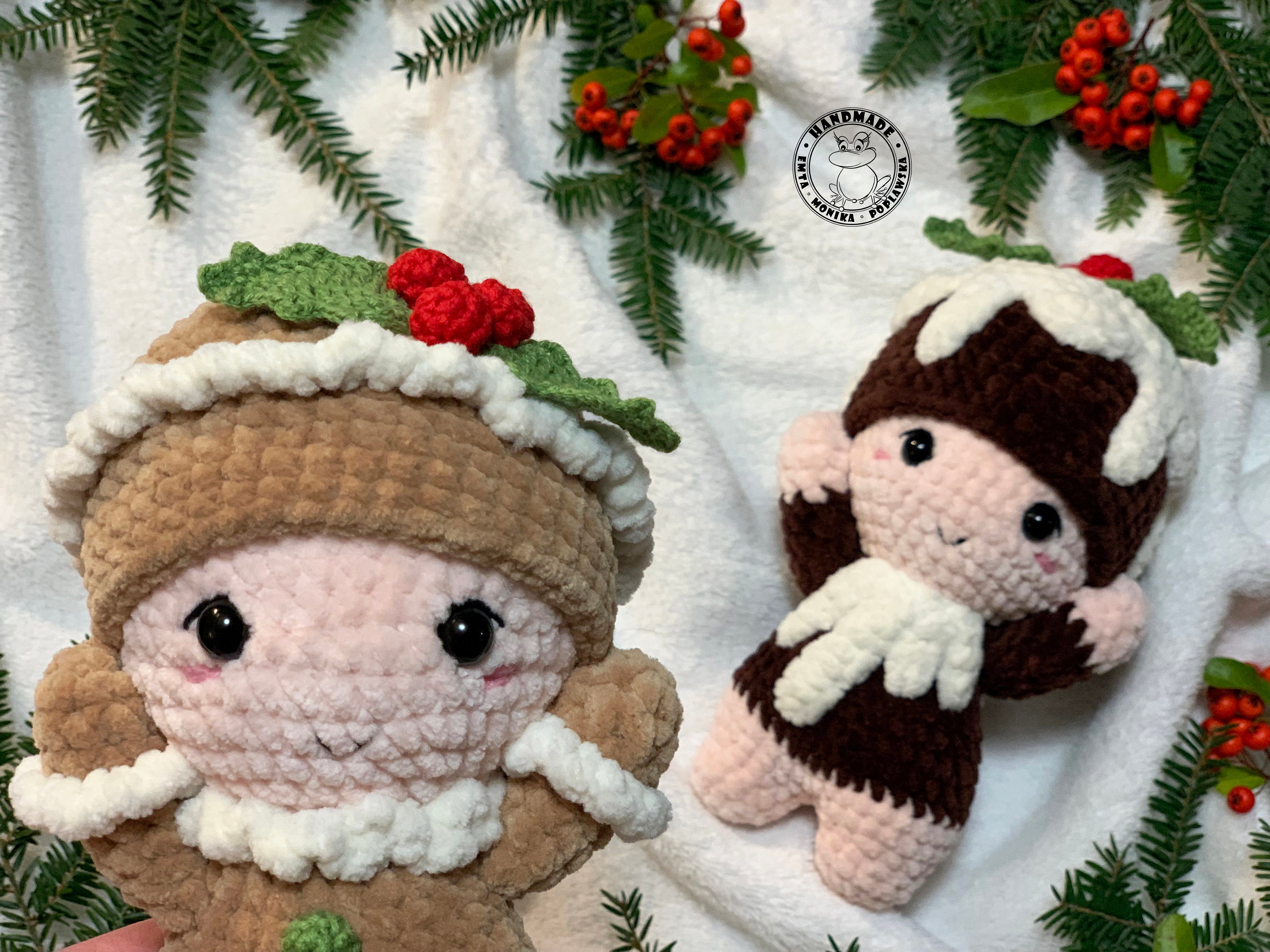 FIGGY & JOLLY Christmas Pudding and Gingerbread Dolls - Etsy