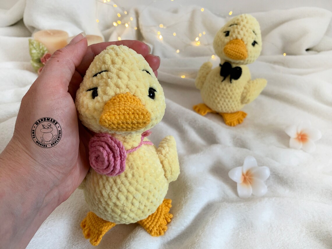 PAIR OF DUCKLINGS Yellow Ducks Crochet Soft Ducks Animal Dolls - Etsy