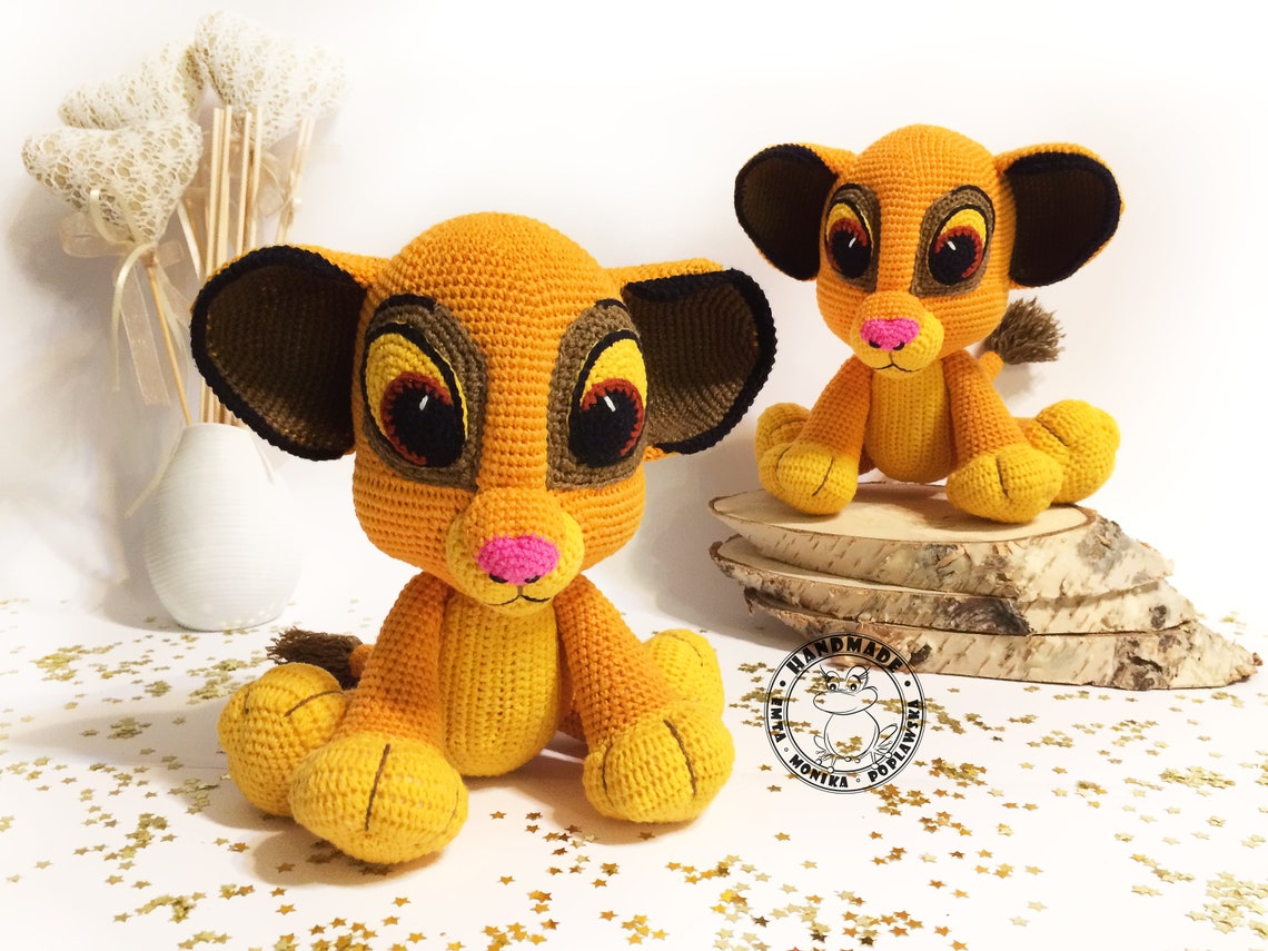 SIMBA the Lion King Amigurumi Lion Disney Crochet Toy | Etsy