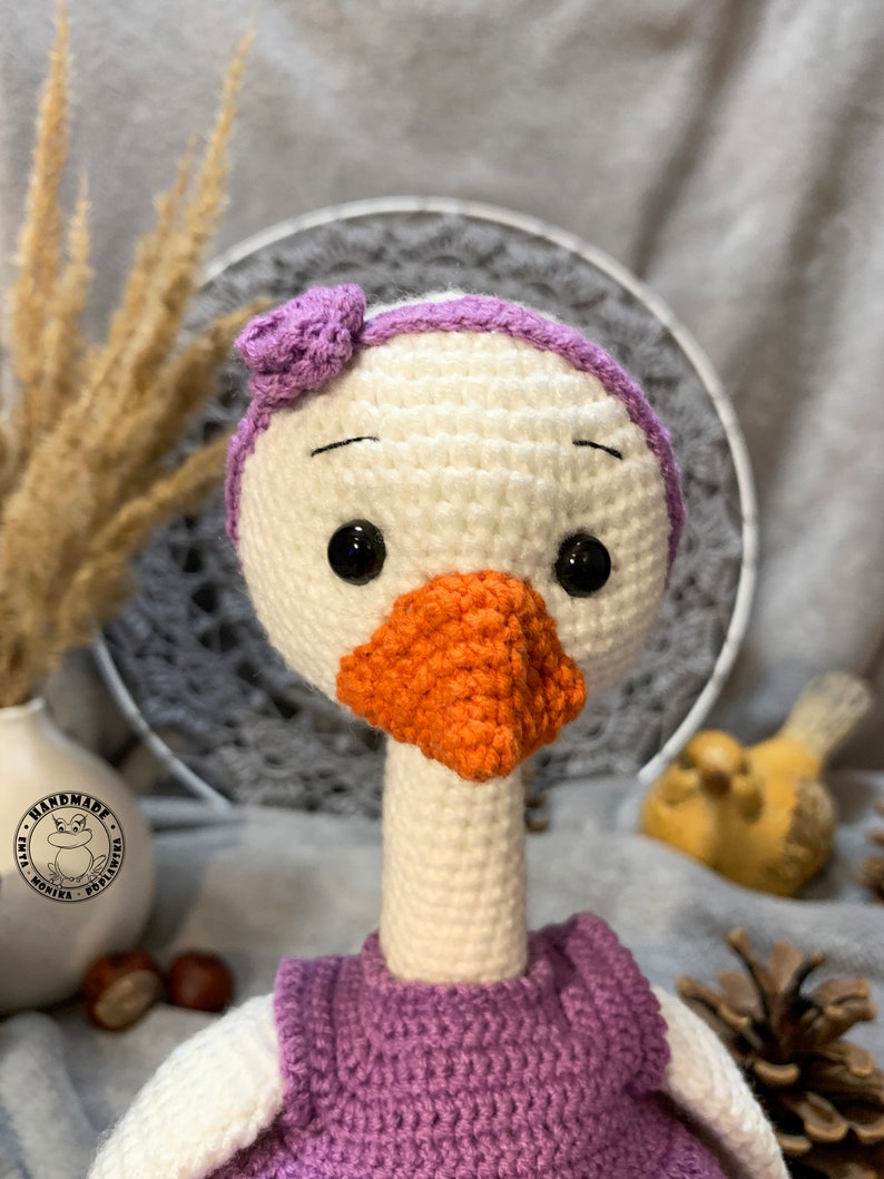 MR and MRS GOOSE Crochet White Goose in Dress and Pants Cute - Etsy