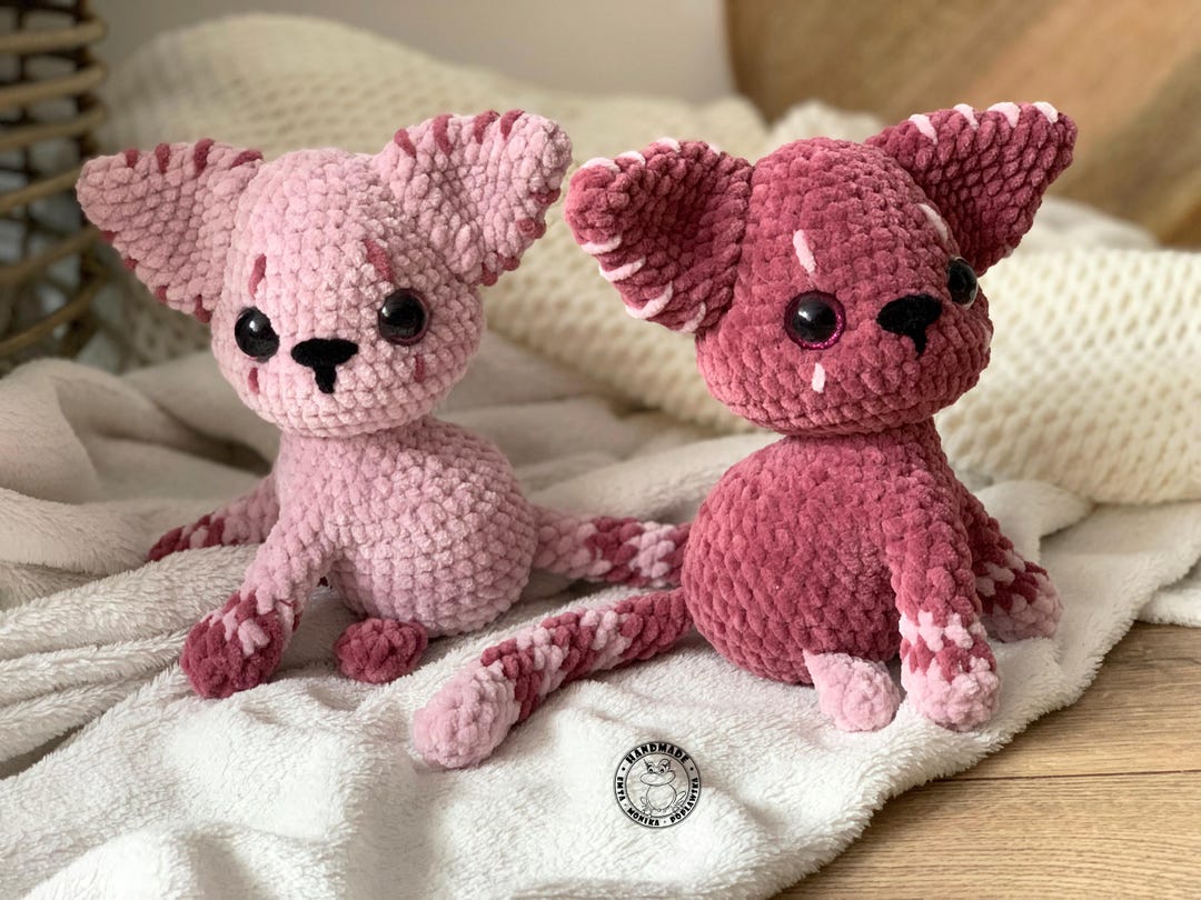 PINKPAW Shadowpaw the Magic Kitty Plush Cat Fantasy Kitten Soft Cat Pink Kitty Stuffed Cat ...