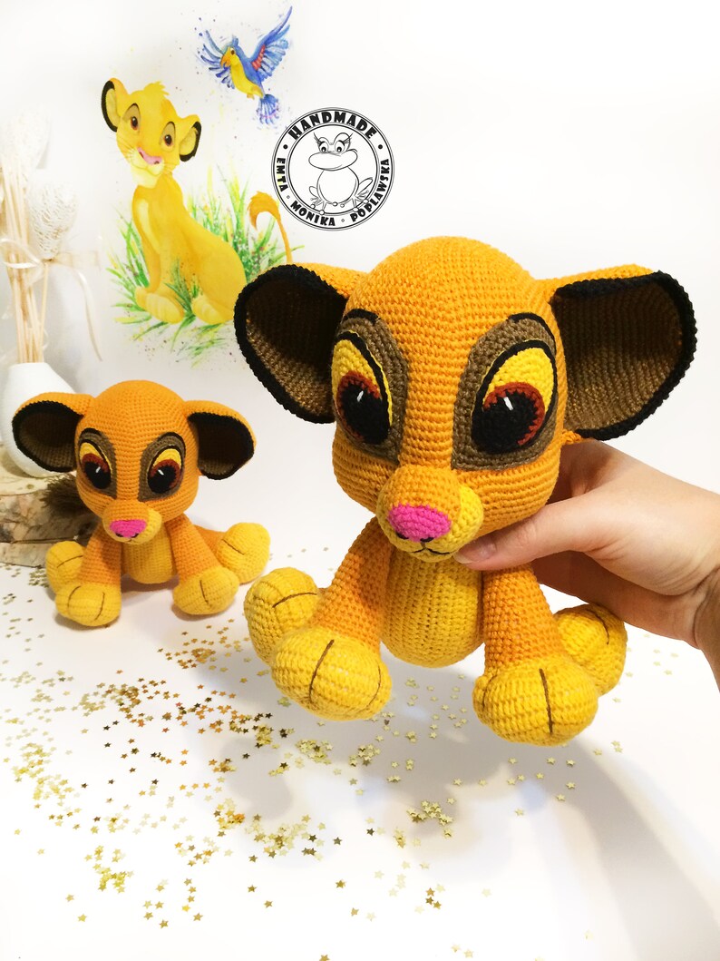 SIMBA the Lion King Amigurumi Lion Disney Crochet Toy | Etsy